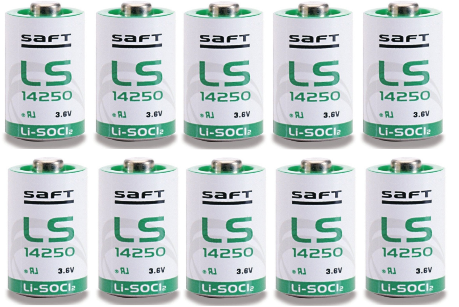LS14250 - 10 Batterie Litio 3.6V 1200mAh SAFT - Elettro LED